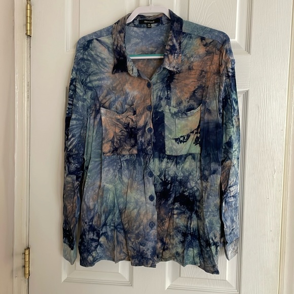 New Look | Tops | Tye Dye Button Down | Poshmark